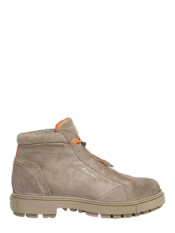 Santoni Suede Hiking Boots - Brown