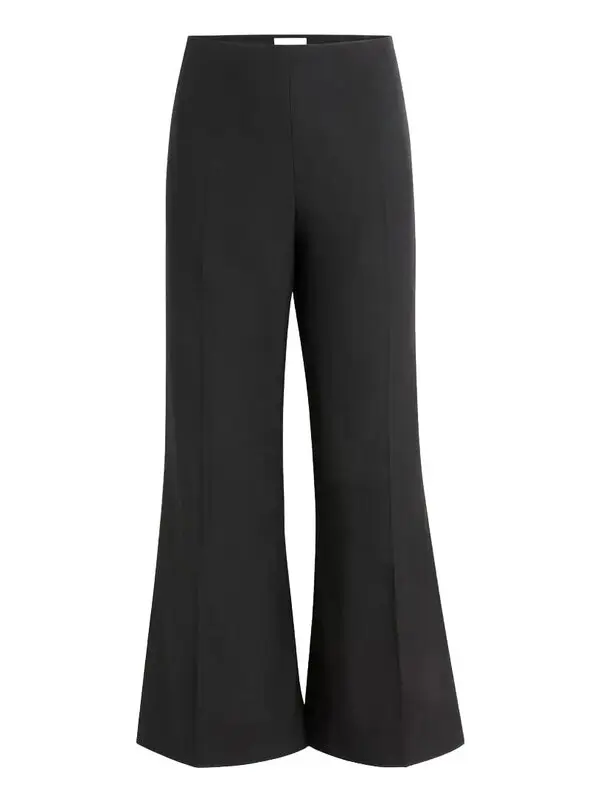 Khaite Walter Bell-leg Wool Pants - Black