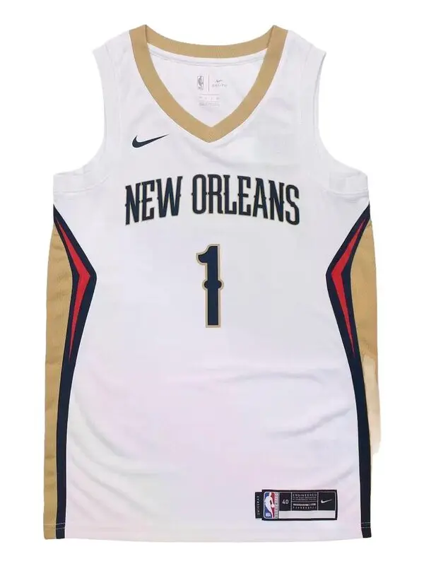 Nike New Orleans Pelicans Association Edition Dri-fit Nba Swingman Jersey - White