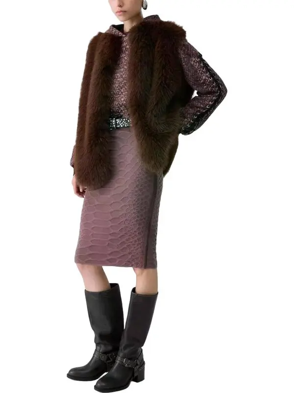 Liu Jo Sweatshirt With Animal Print - Brown