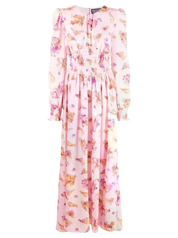 Versace Printed Maxi Dress - Pink