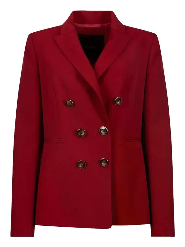 Pinko Double-breasted Peak-lapel Blazer - Red