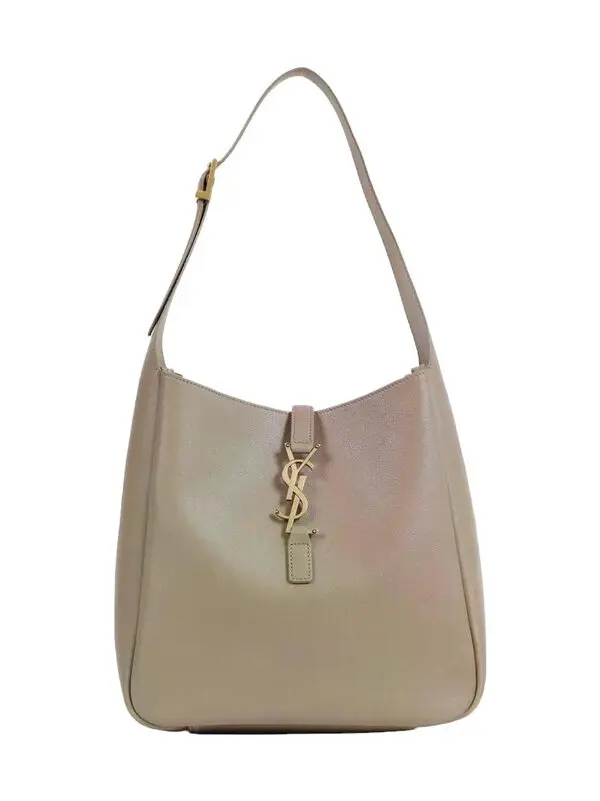 Saint Laurent Le 5 À 7 Leather Shoulder Bag - Neutrals
