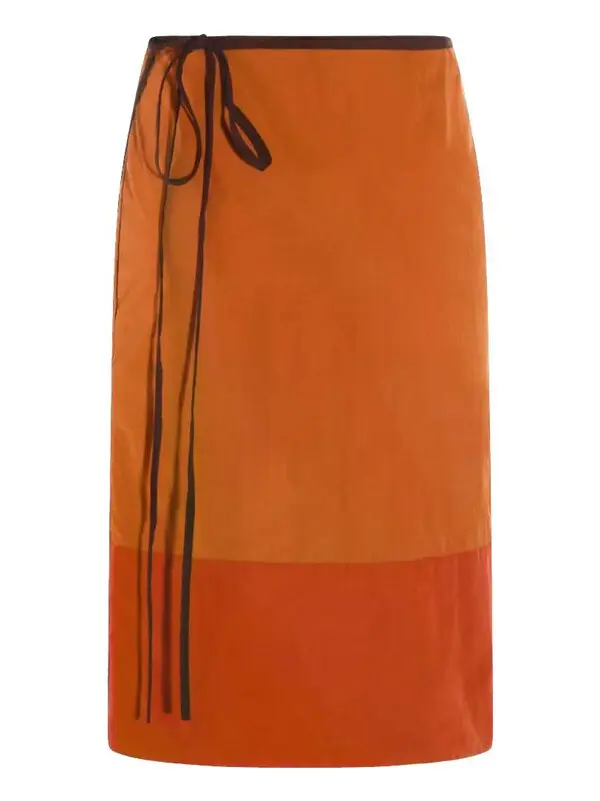 Saint Laurent Midi Skirt - Orange