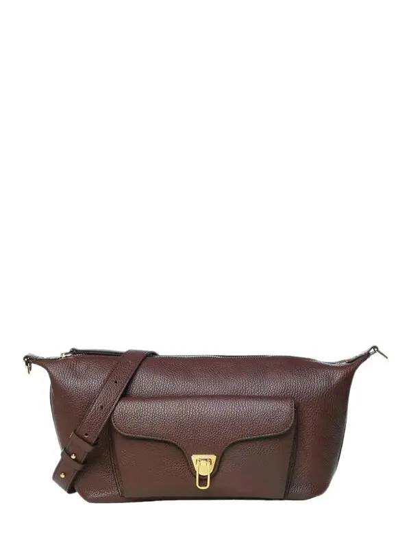 COCCINELLE Beat Generation Medium Grainy Leather Shoulder Bag - Red