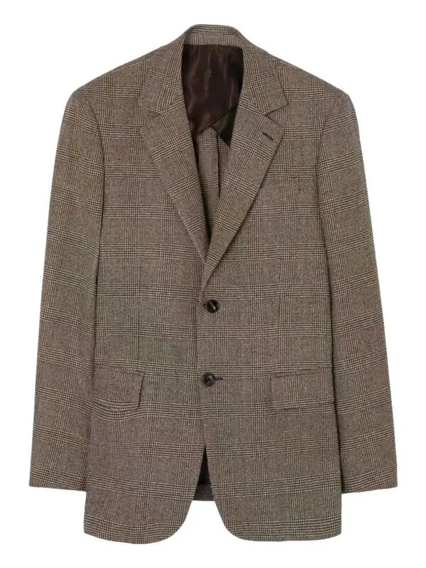 Burberry Prince Of Wales Check Jacket - Brown