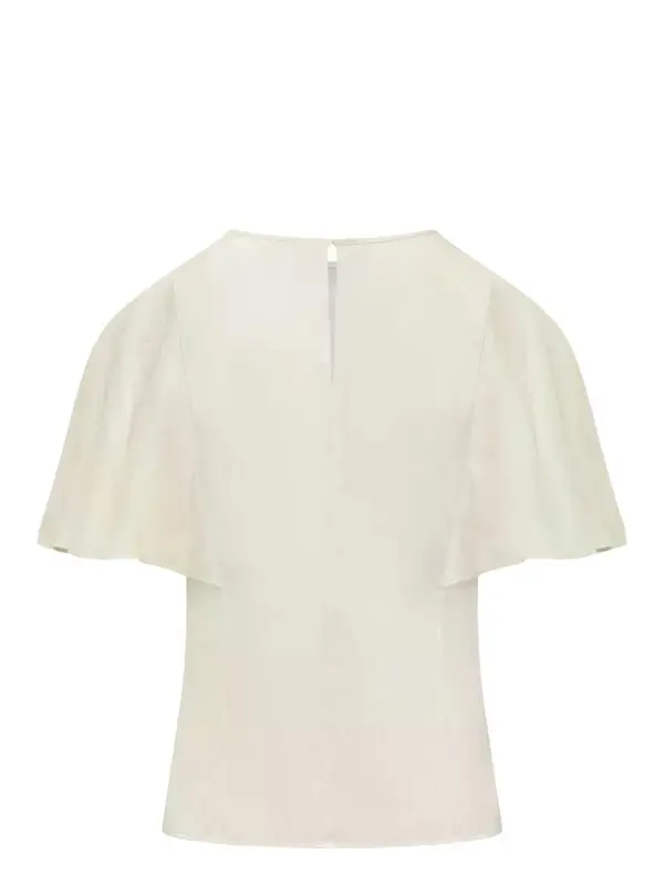 Michael Kors Cape Sleeve Satin Blouse - Neutrals