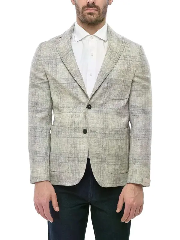 Corneliani Circle Check-pattern Blazer - Neutrals