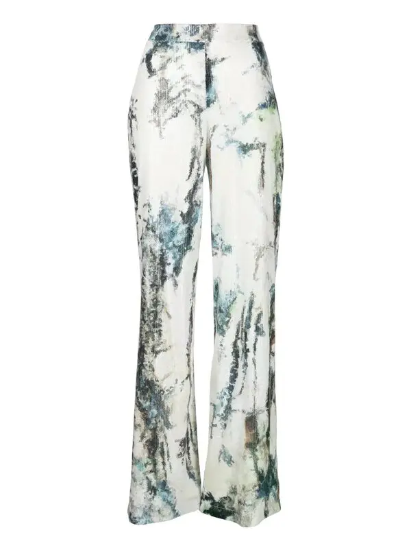 SAIID KOBEISY Embellished Wide Leg Pants - Multicolour