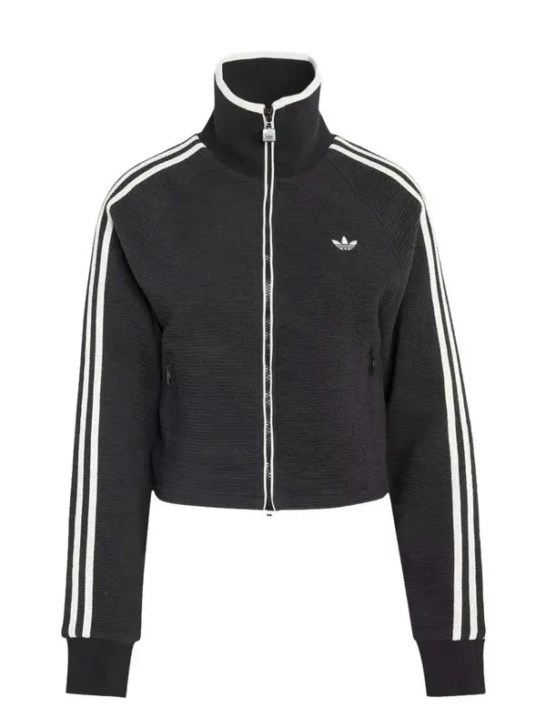 Adidas Firebird Tracktop In Jacquard Fabric - Black