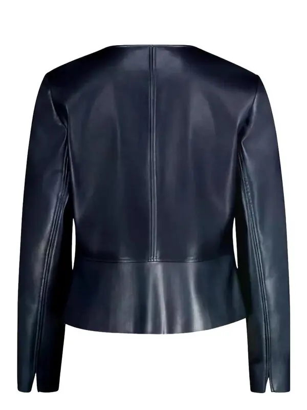 BETTY BARCLAY Zip-up Peplum Hem Jacket - Blue