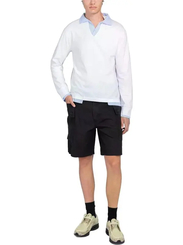 Gimaguas Layered V-neck Sweater - White
