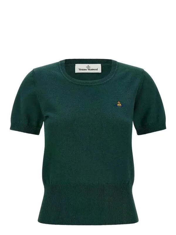 VIVIENNE WESTWOOD Bea Orb Embroidered T-shirt - Green