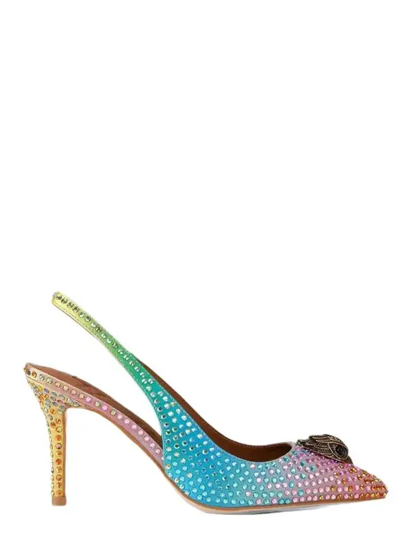 Kurt Geiger Crystal-embellished Eagle-head Pumps - Blue
