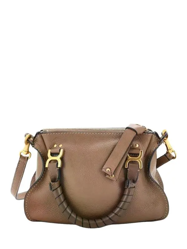 Chloé Marcie Leather Small Satchel - Brown