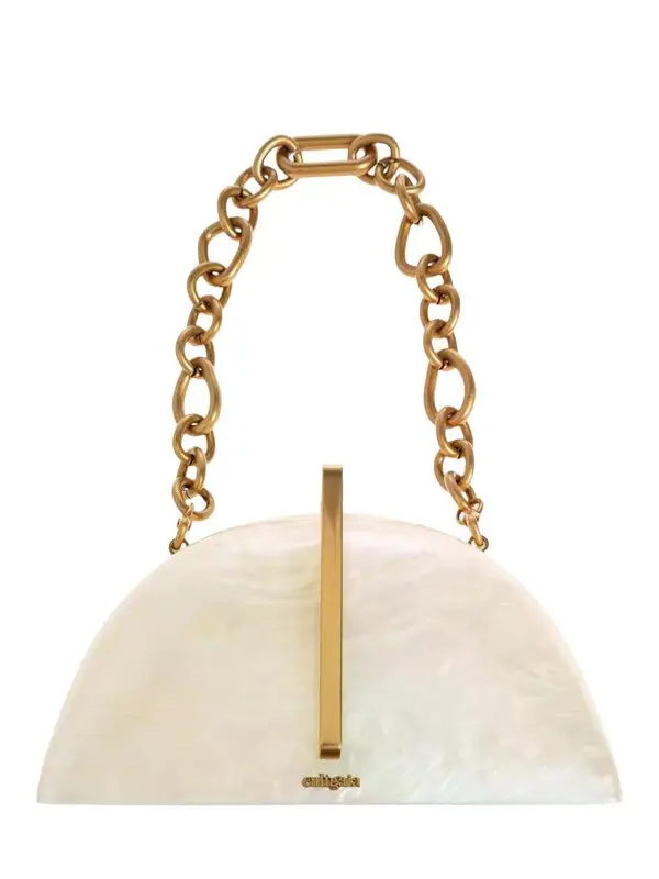 Cult Gaia Laguna Chain-link Clutch Bag - White