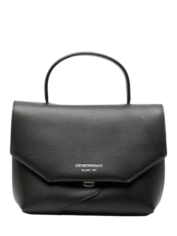 Emporio Armani 1981 Leather Tote Bag - Black