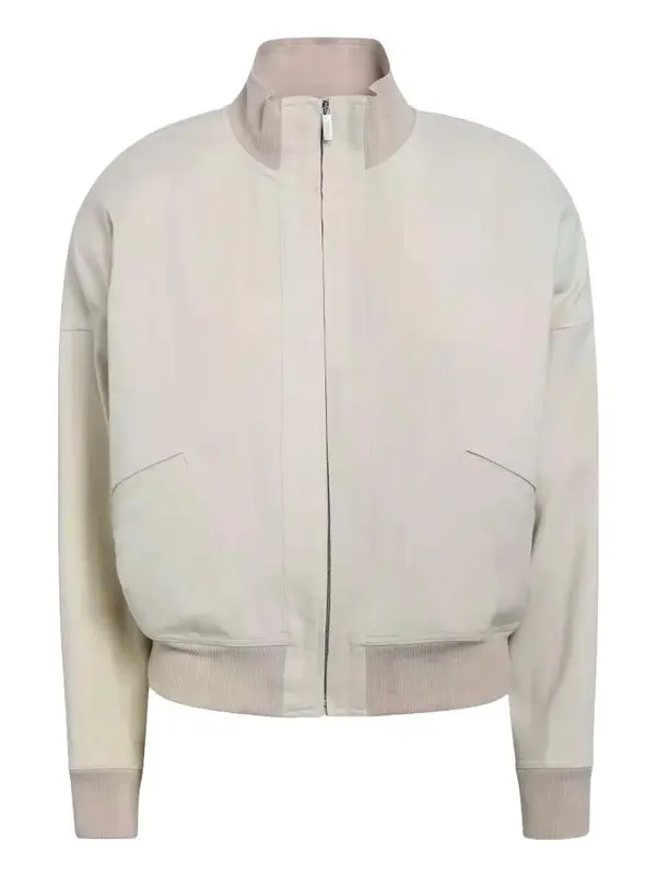Gucci Silk Poplin Zip Jacket - Neutrals