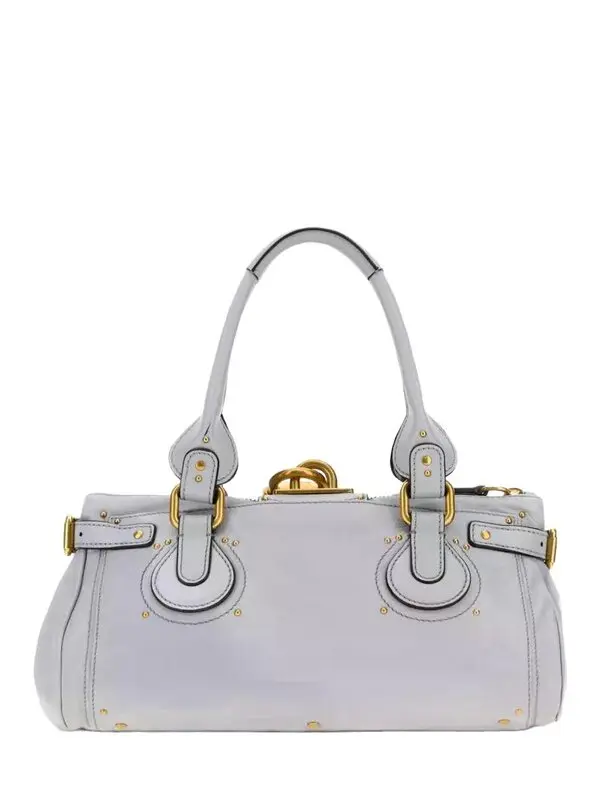 Chloé Paddington Bag In Grained Leather - Grey