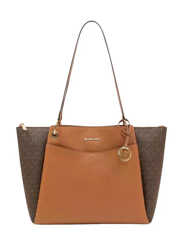 Michael Kors Monogram-pattern Leather Tote Bag - Brown