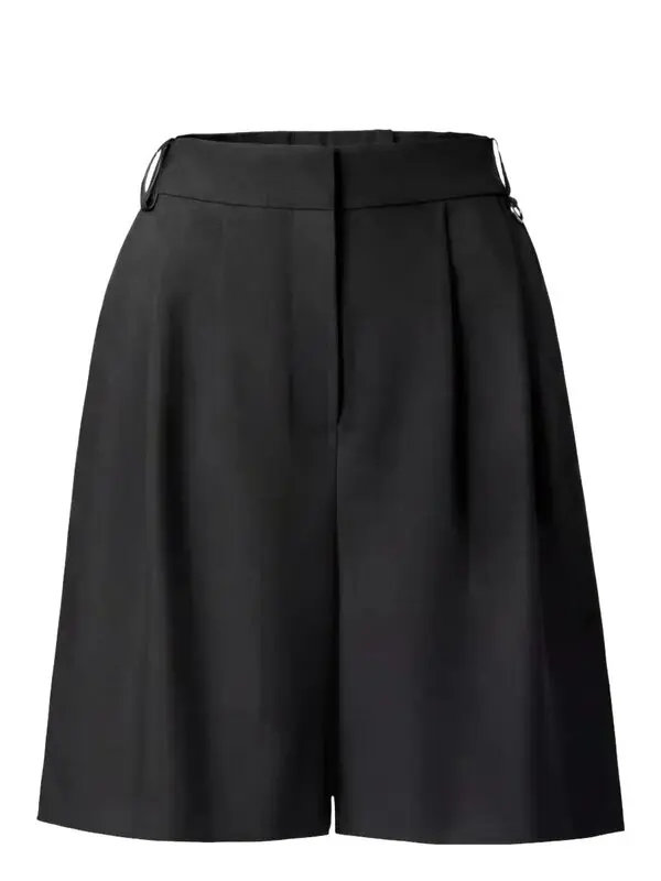 VIKTORIA & WOODS Granger Pleated Tailored Shorts - Black