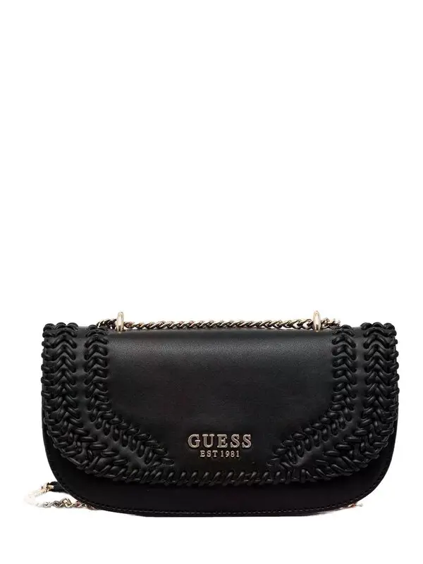 Guess Braided Trim Crossbody Bag - Black