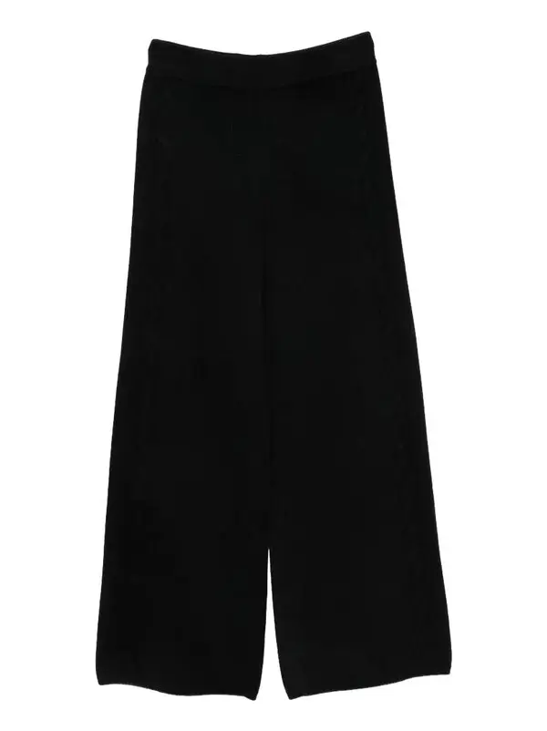 LISA YANG Cable-knit Palazzo Pants - Black