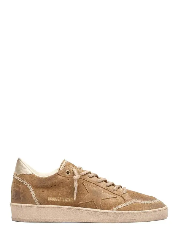 GOLDEN GOOSE Ballstar Suede Sneakers - Brown