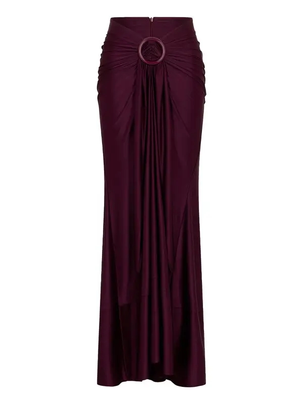 Rabanne Buckled Midi Skirt - Purple