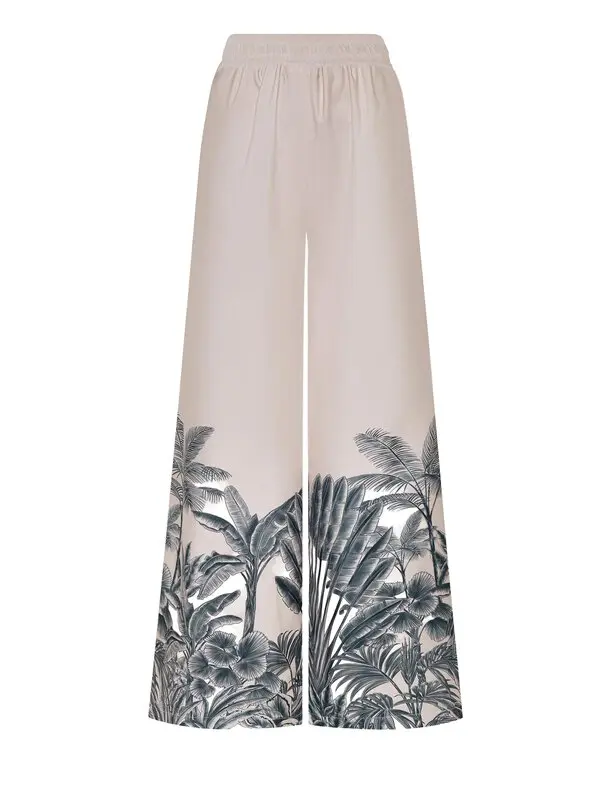 ANDRES OTALORA Printed Wide-leg Crepe De Chine Pants - Print