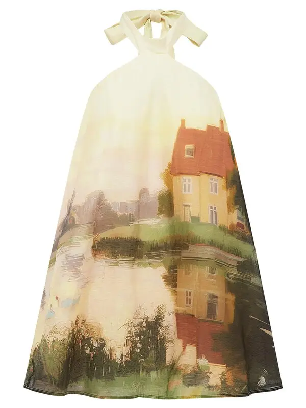 LEO LIN Eloise Halterneck Mini Dress - Print