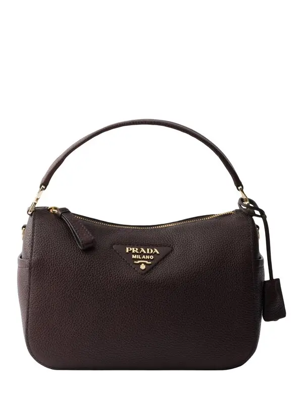 Prada Small Leather Shoulder Bag - Brown