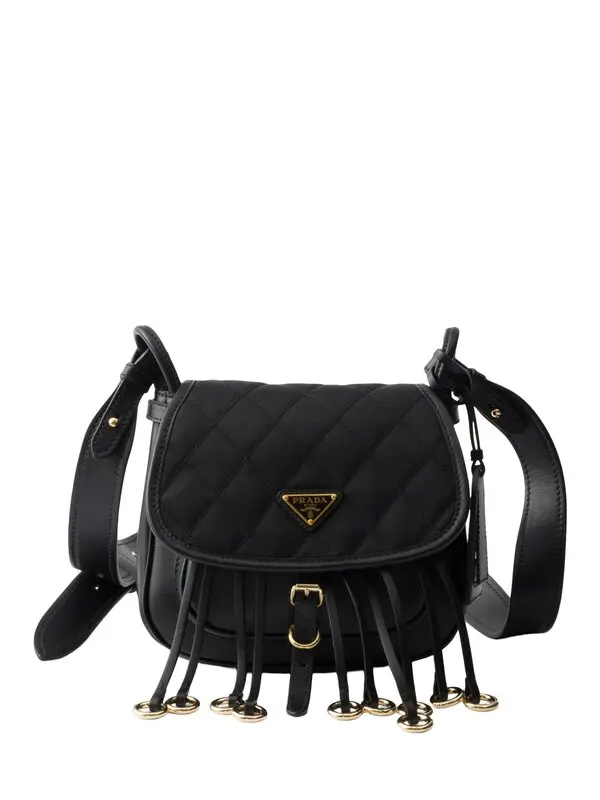 Prada Re-nylon And Leather Corsaire Shoulder Bag - Black
