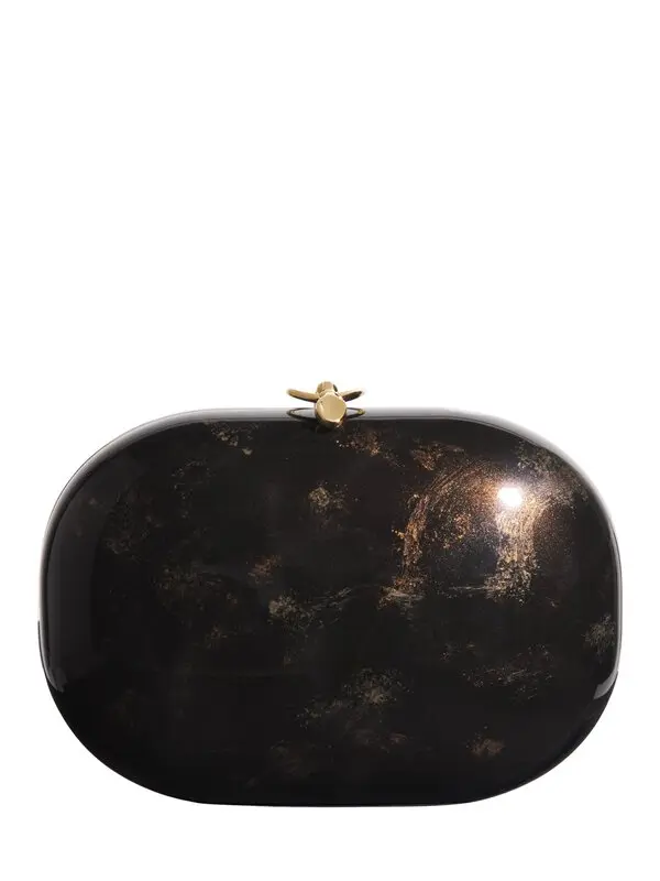 Jeffrey Levinson Oval Elina Clutch Bag - Brown