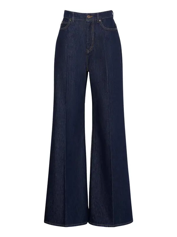 Max Mara Wide Leg Jeans - Navy