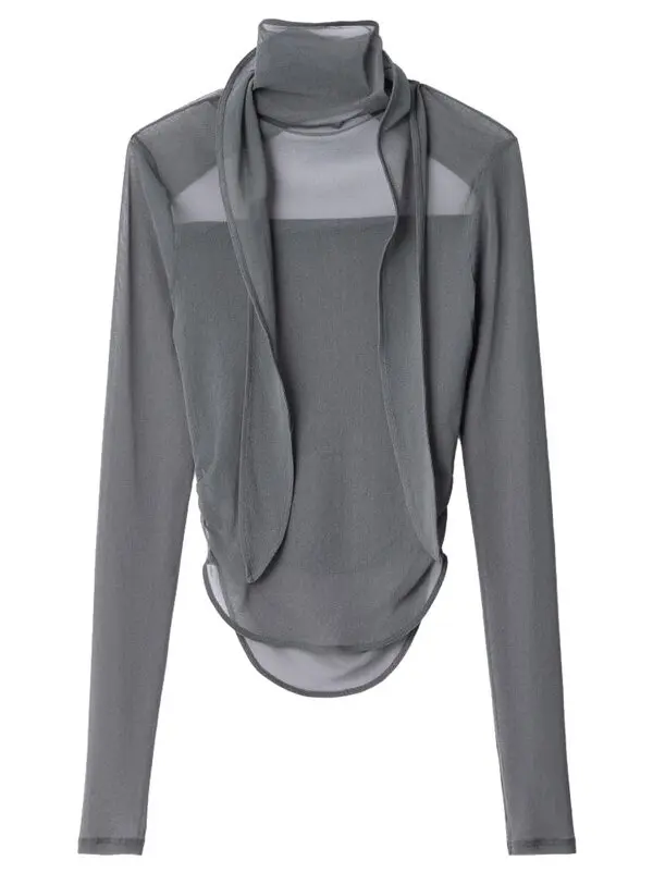LEMAIRE Ballerina Foulard Top - Grey