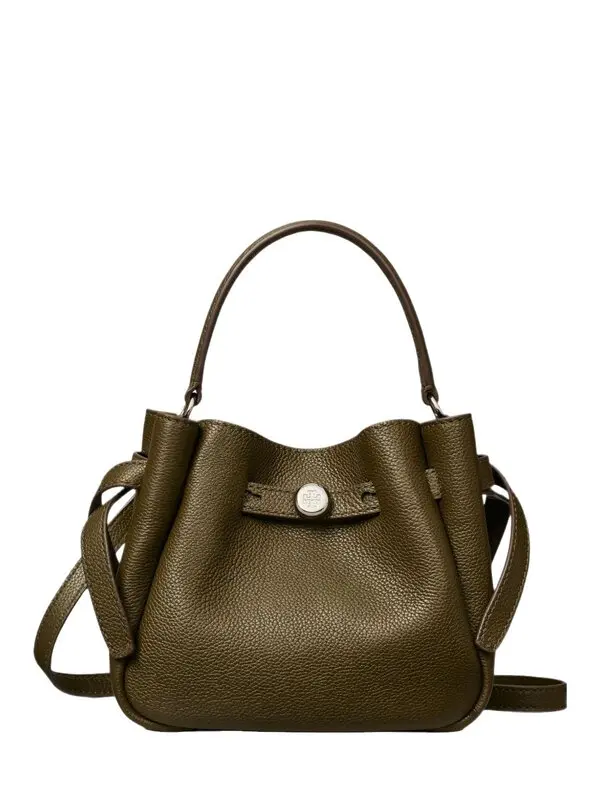Tory Burch Romy Mini Leather Bucket Bag - Green