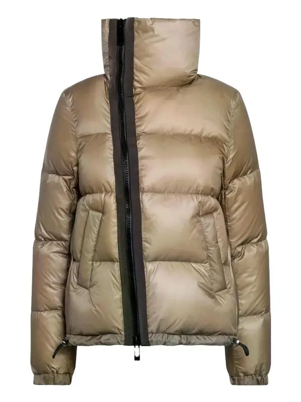 Sacai Asymmetric-zip Padded Jacket - Neutrals