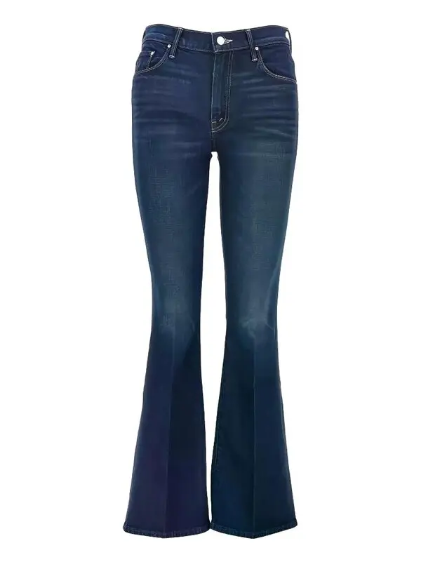 MOTHER The Weekender Faded Flared Jeans - Blue