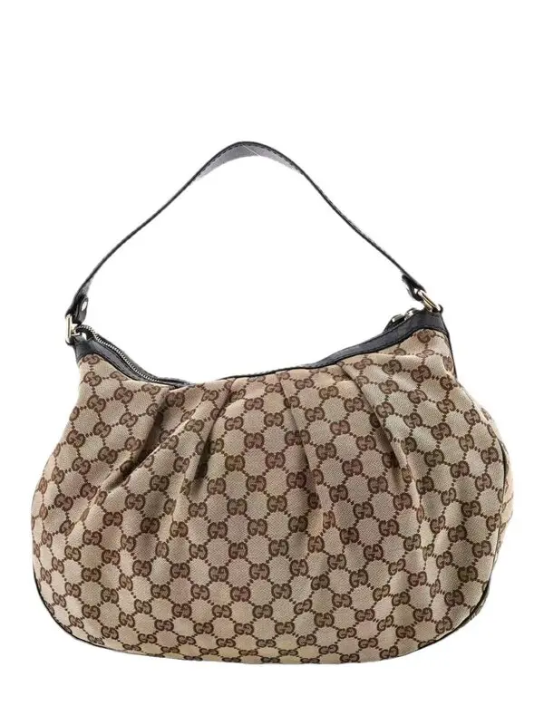 Gucci Monogram Canvas Hobo Bag - Black