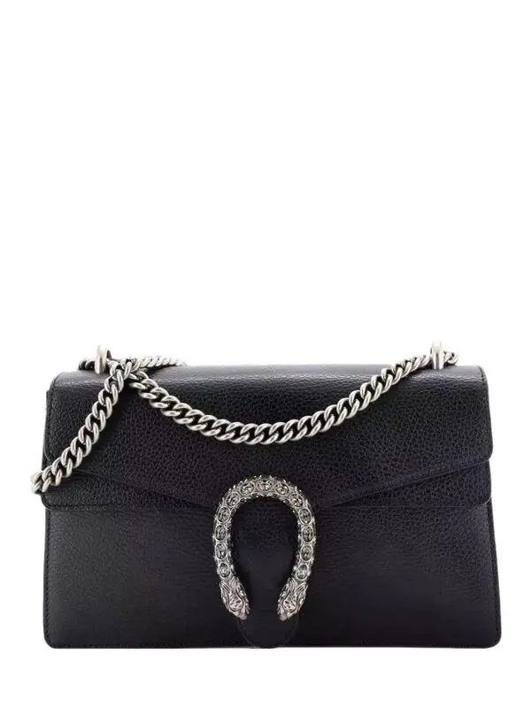 Gucci Dionysus Bag Leather Medium Shoulder Bag - Black