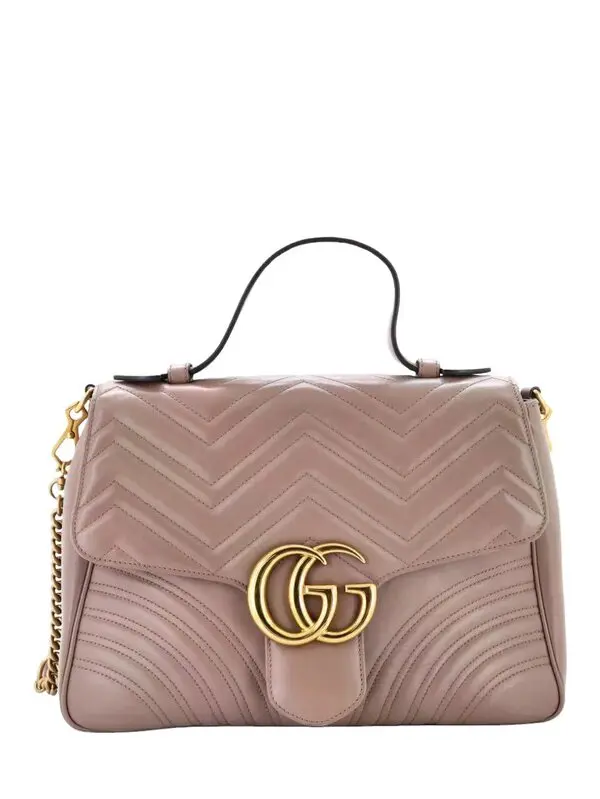 Gucci Matelassé Leather Medium Satchel - Neutrals