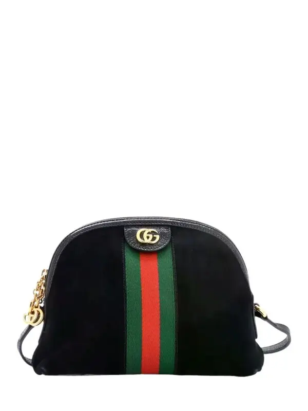 Gucci Ophidia Dome Shoulder Bag Suede Small Crossbody Bag - Black