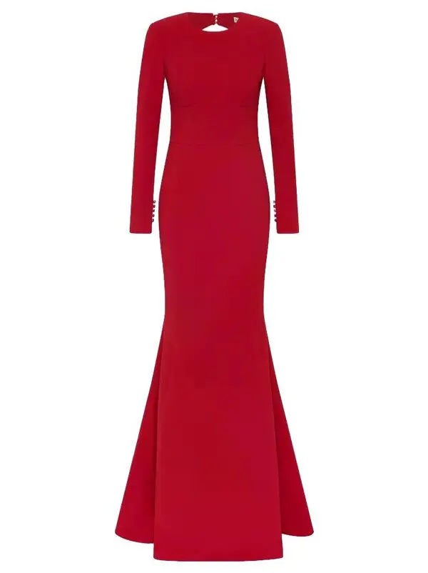 Rebecca Vallance Raziel Long Sleeve Gown - Red