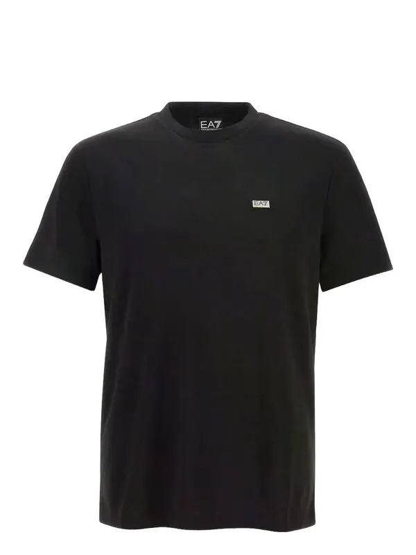 EA7 Metallic Logo-plaque T-shirt - Black