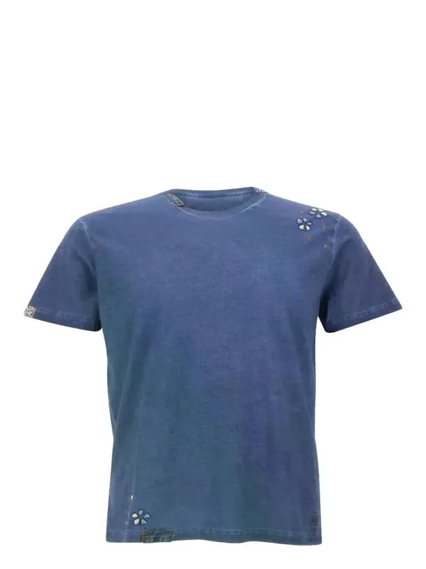 BOB Even Embroidered-appliqué T-shirt - Blue