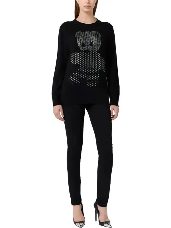 Philipp Plein Teddy Crystal-embellished Sweater - Black