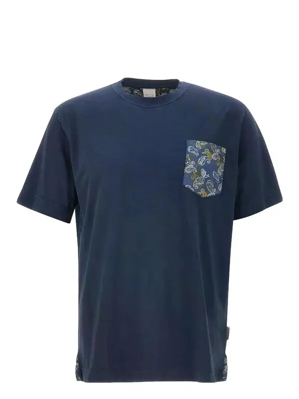 BOB Beach Paisley-pocket T-shirt - Blue