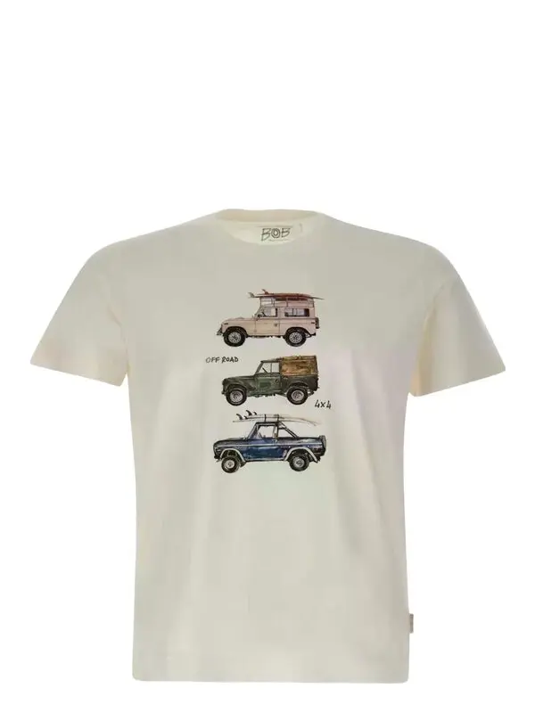 BOB Car-print T-shirt - White