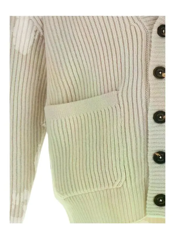 Eleventy Ribbed Knit Shawl Collar Cardigan - Neutrals
